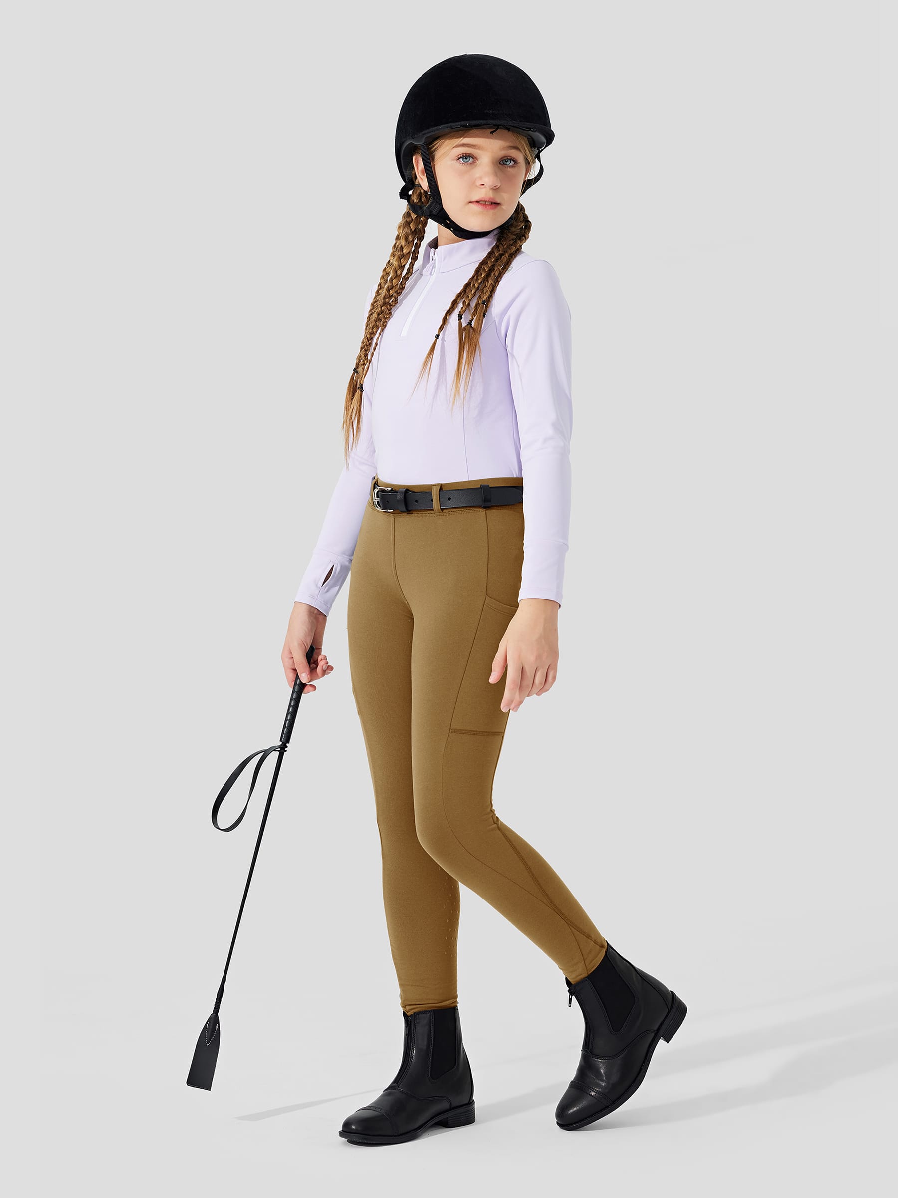 Willit Girls Fleece Full Grip Horse Riding Pants